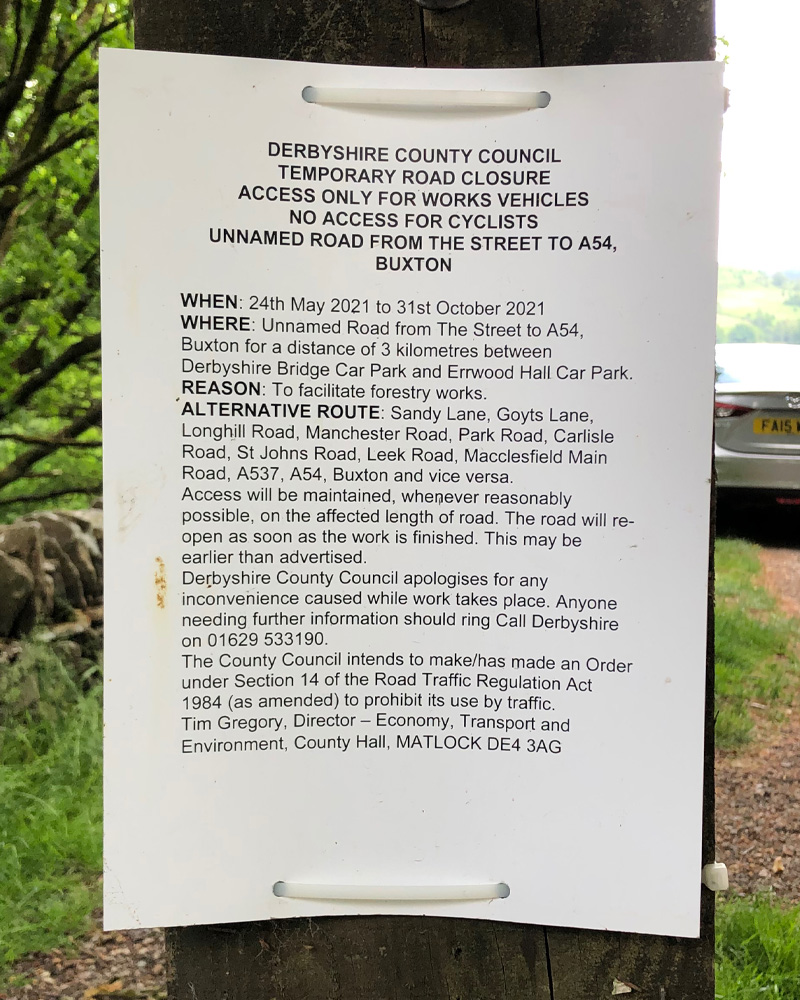 Footpath closures - The Goyt Valley