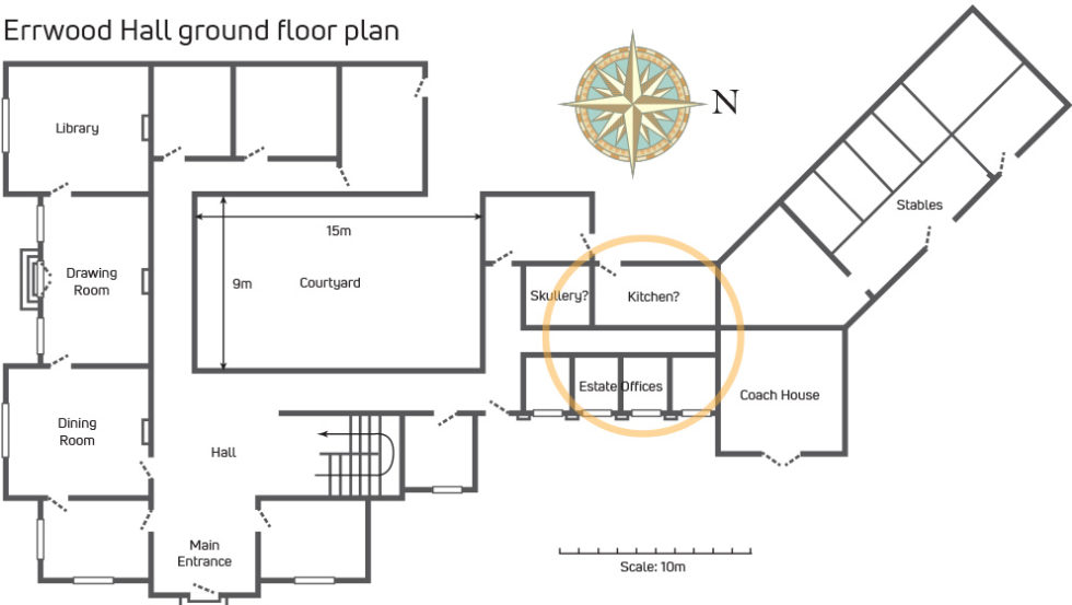 Errwood Hall layout - Goyt Valley